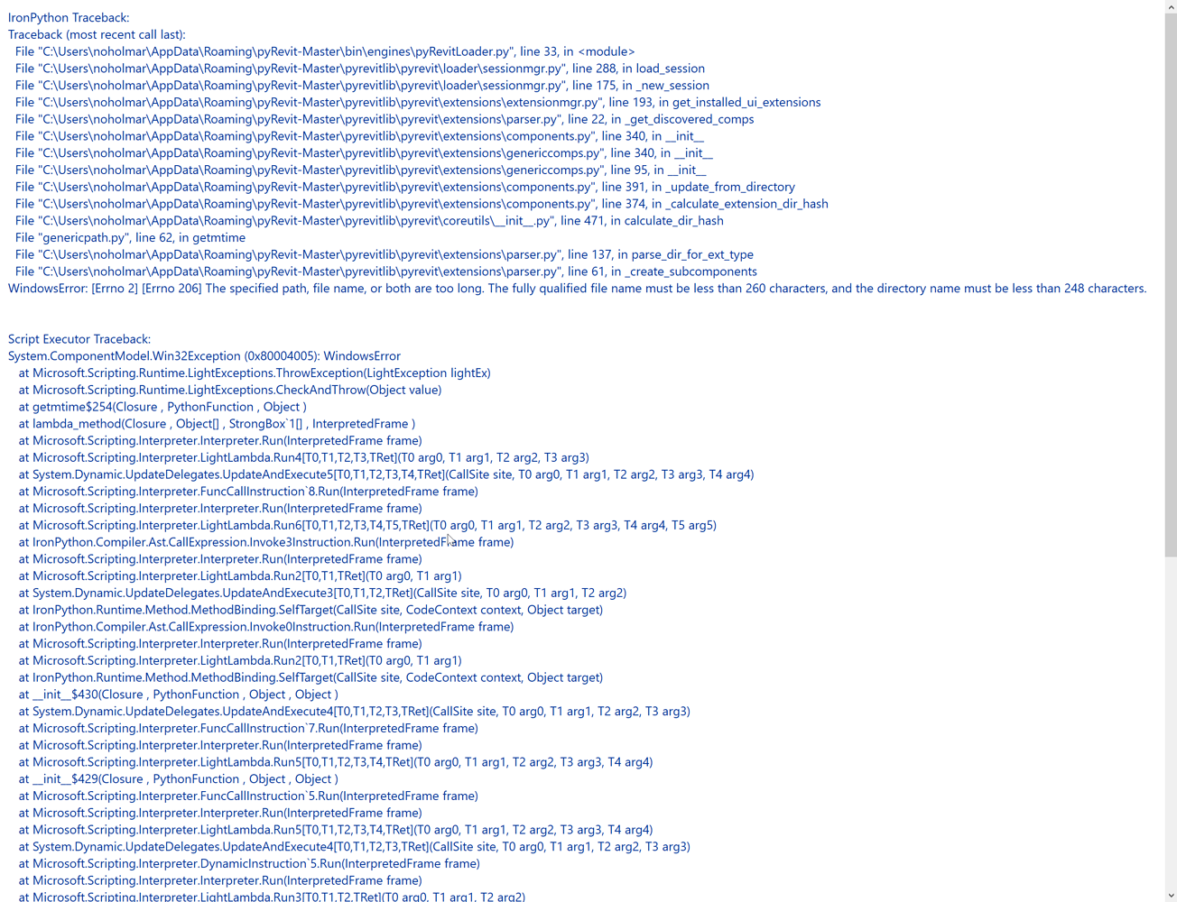 Pyrevit wont load after installing - Runtime - pyRevit Forums