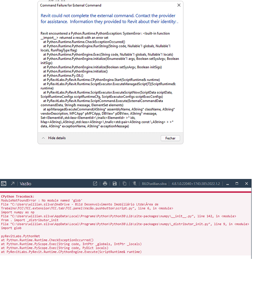 Error When Re Opening Revit Revit Api Pyrevit Forums 
