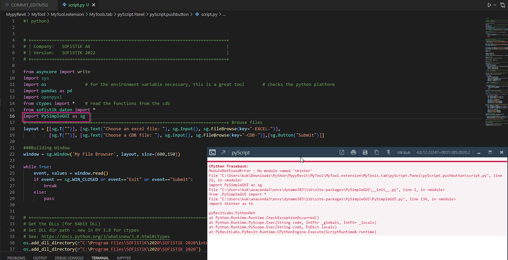 Unable to load PySimpleGUI - Tools - pyRevit Forums