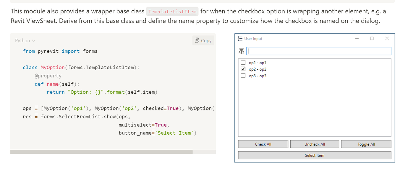 SelectFromList / Select Sheet - preselected items - Tools - pyRevit Forums