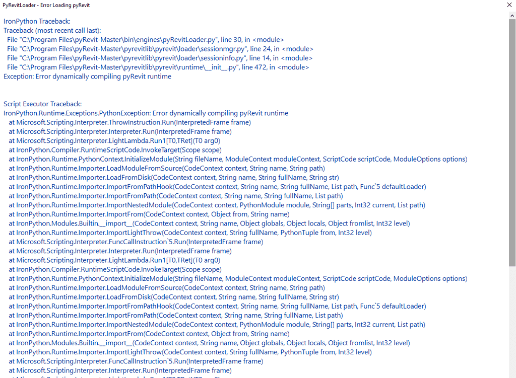 Pyrevitloader Error Loading Pyrevit In Only Revit 2023 Runtime Pyrevit Forums