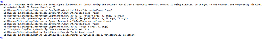 Autodesk.Revit.Exceptions.InvalidOperationException - Runtime - pyRevit Forums
