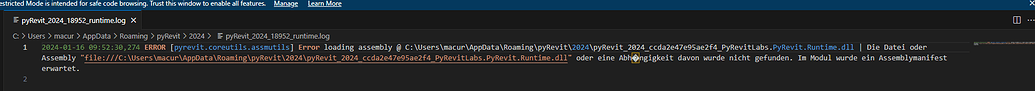 Error loading PyRevit in only Revit 2024 - Tools - pyRevit Forums