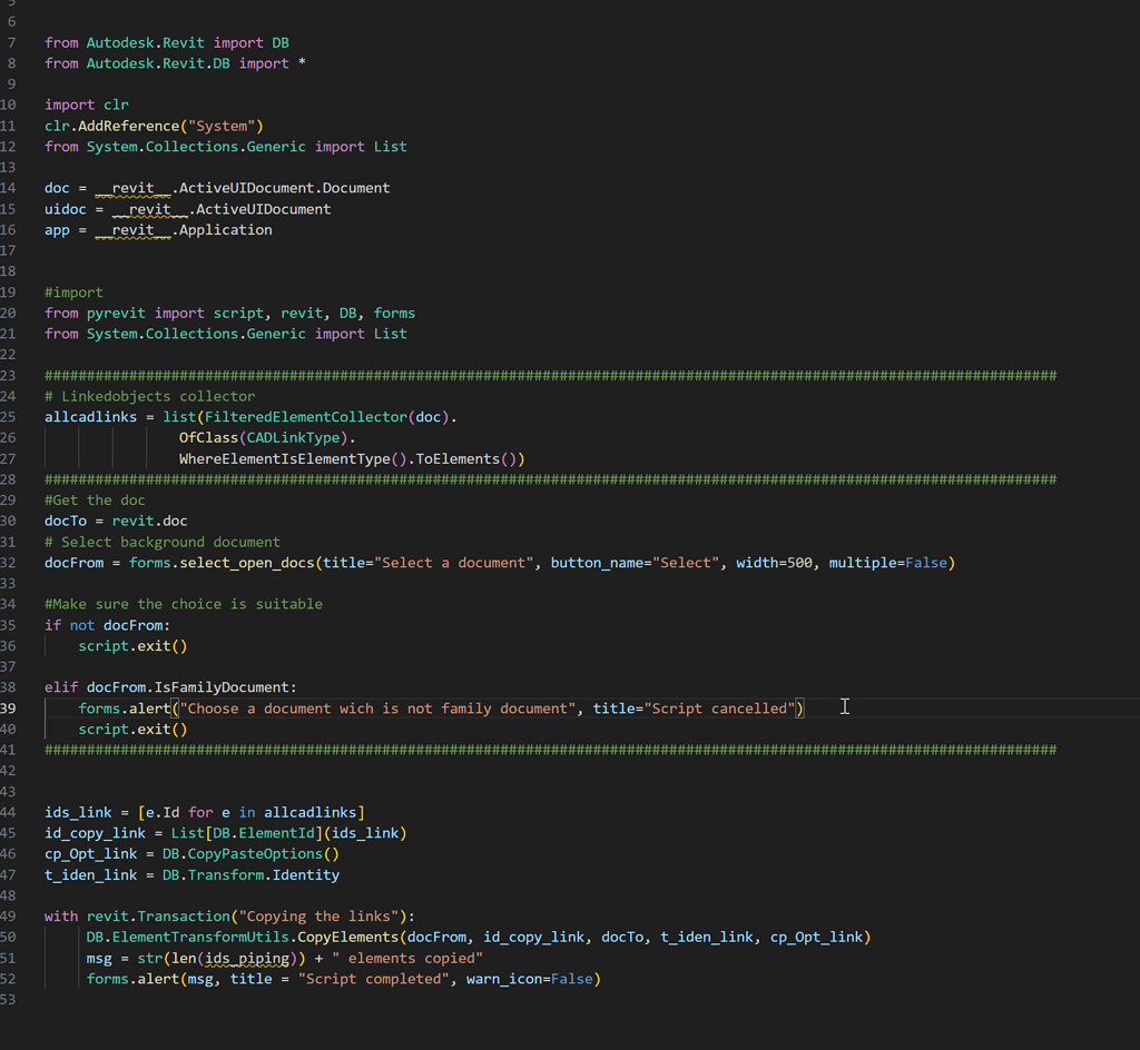 Copy dwg or cadlinks from one project to another - Revit API - pyRevit Forums