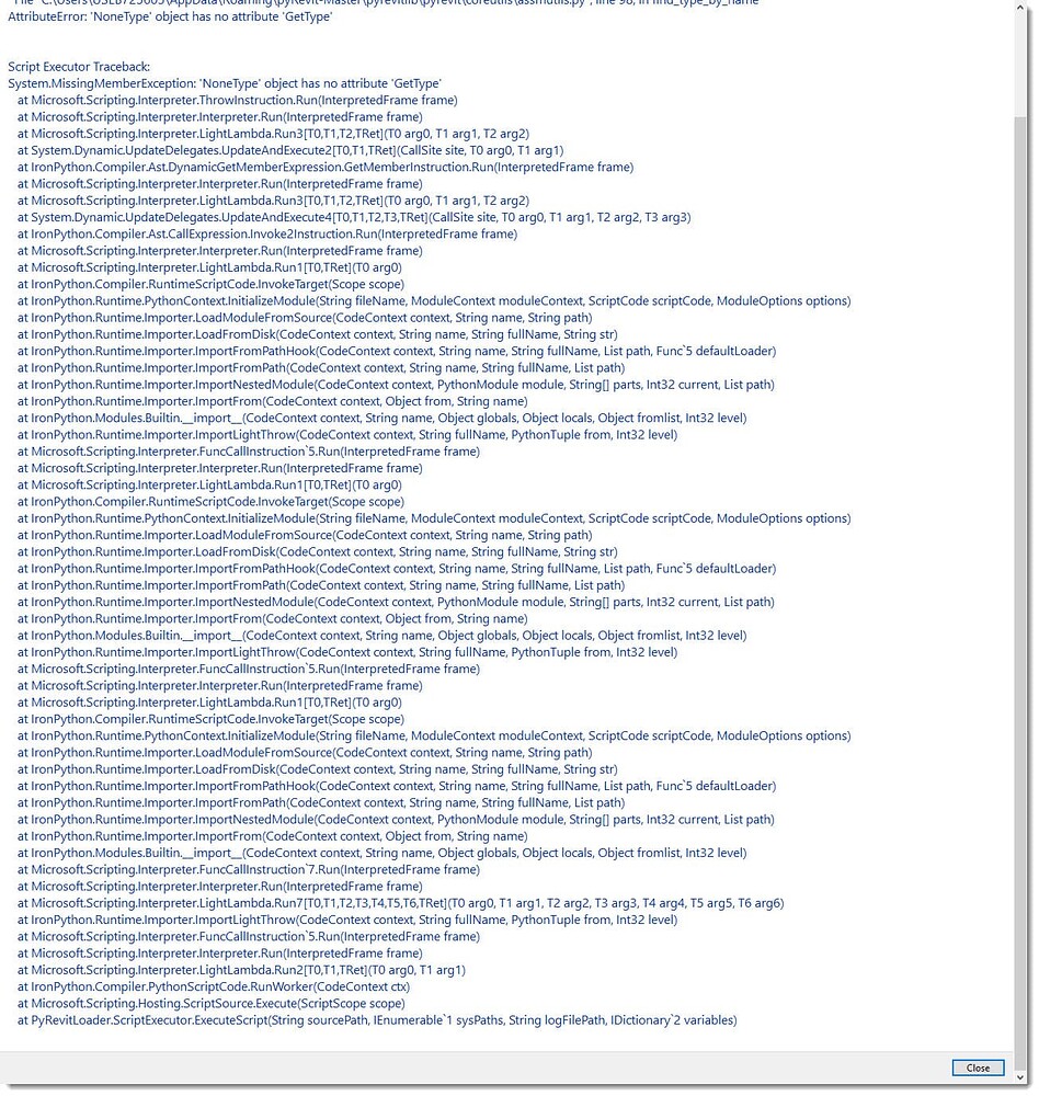 Installed Pyrevit for 2024 but now I get error in Revit 2022 - Runtime ...