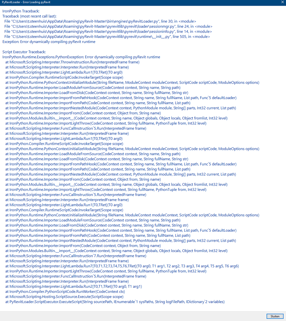 Pyrevit not loading in any version of Revit - Tools - pyRevit Forums