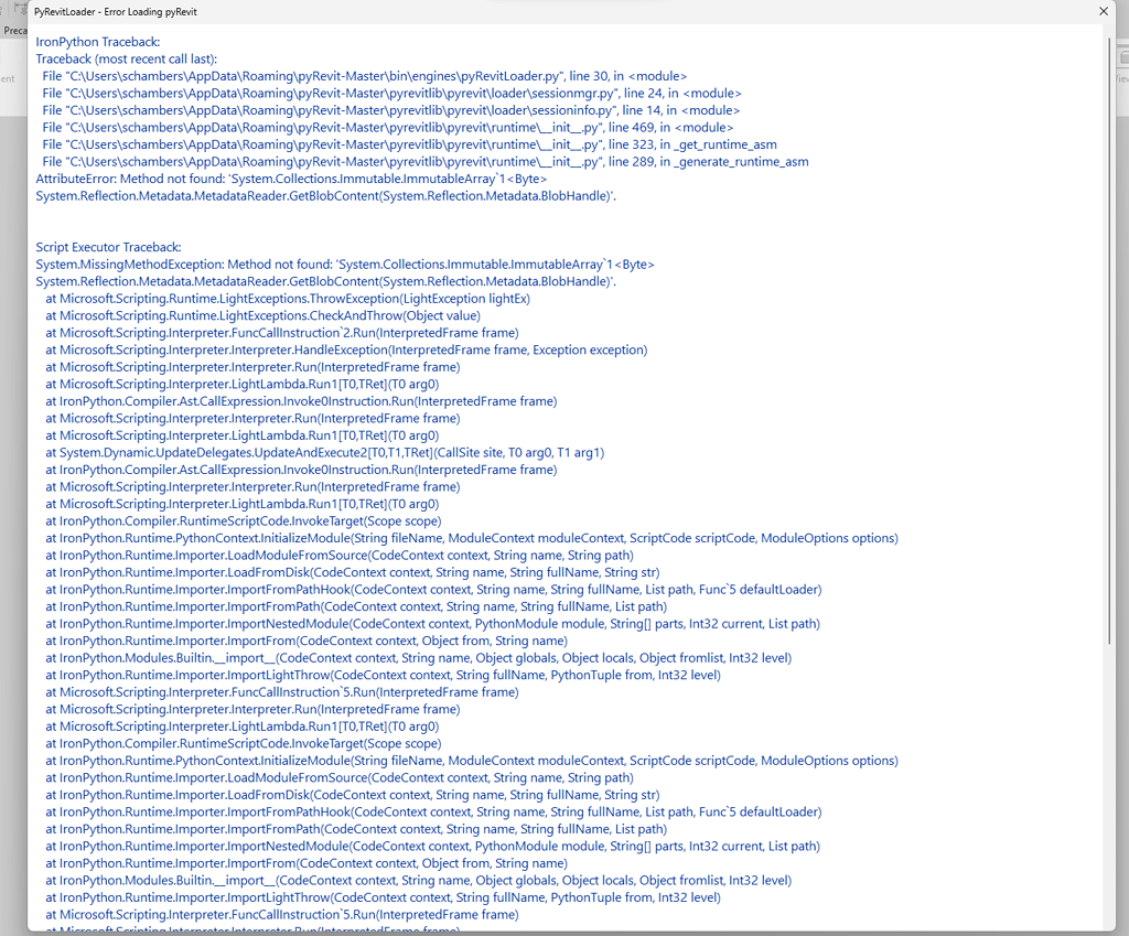 Issues With Pyrevit Loading After Deploying Silently Runtime Pyrevit Forums 