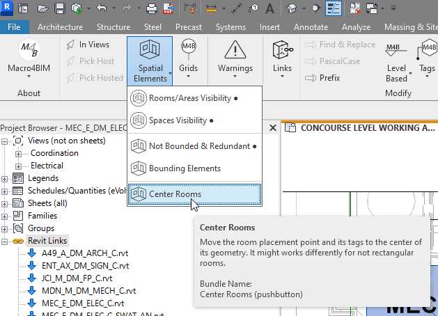 Can you Center Room Tags in Host Model with Linked Arch Model? - Revit ...